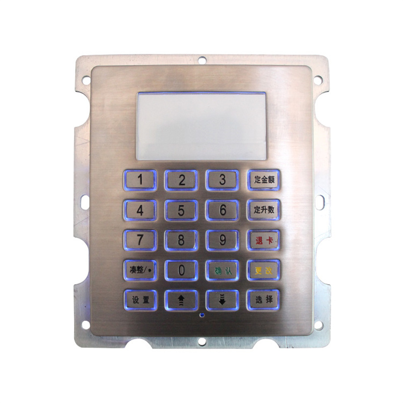 China LED backlight rugged metal keypad for fuel dispenser B802 ...