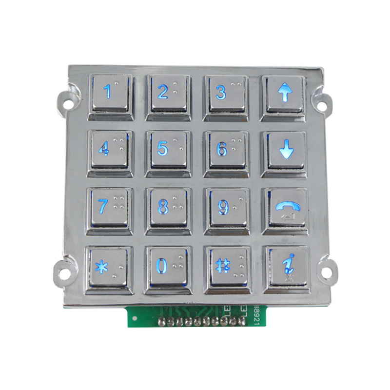 China 16 braille keys LED backlight keypad for blind people B667 ...